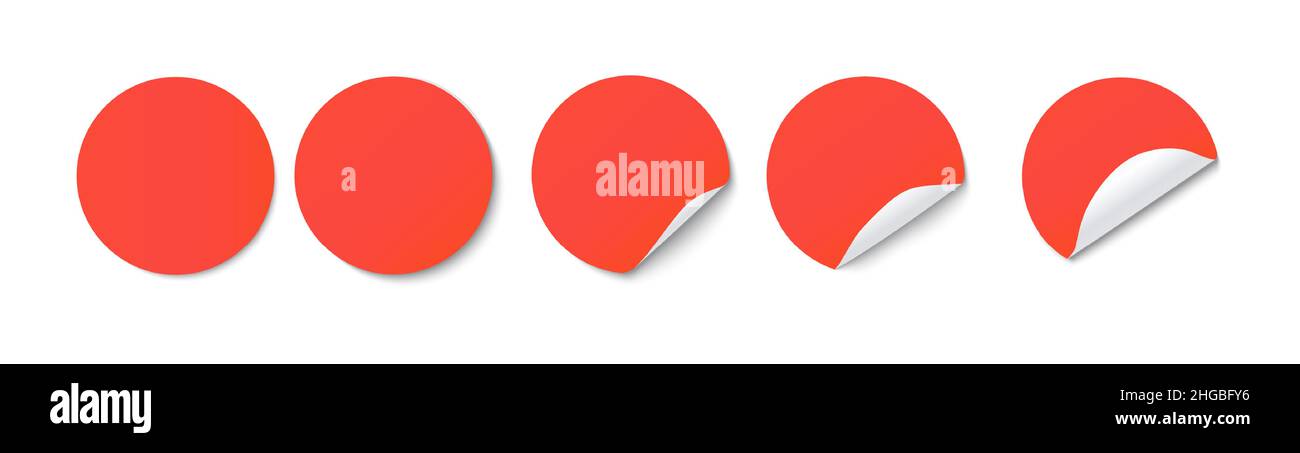 Sticker Red Stock Vector Images - Alamy