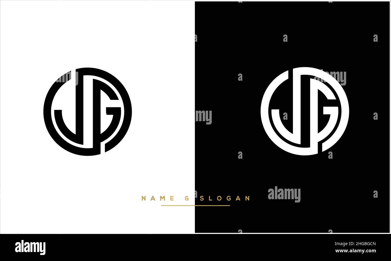 GJ, JG Abstract Letters Logo Monogram Stock Vector Image & Art - Alamy