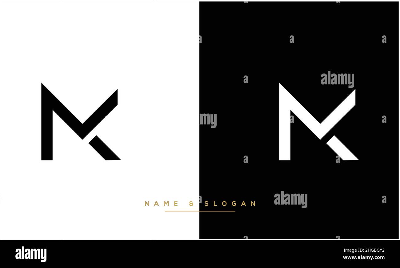 MK, KM Abstract Letters Logo Monogram Stock Vector Image & Art - Alamy