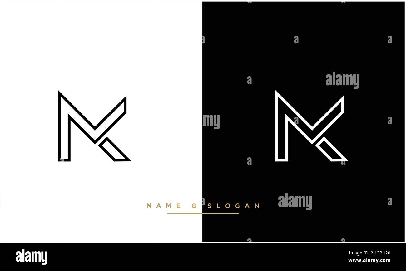 MK, KM Abstract Letters Logo Monogram Stock Vector Image & Art - Alamy