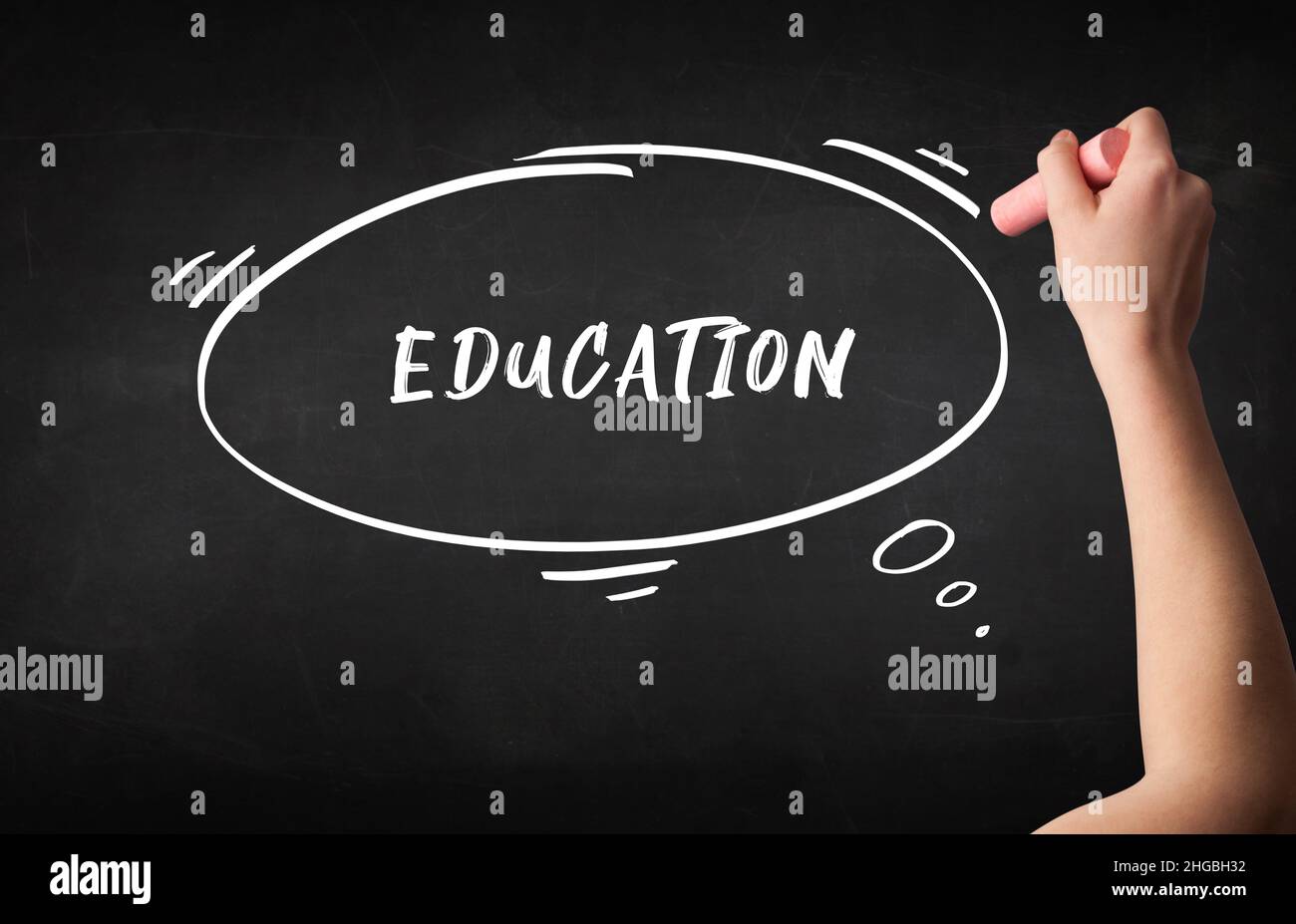 Hand drawing education concept concept Stock Photo - Alamy