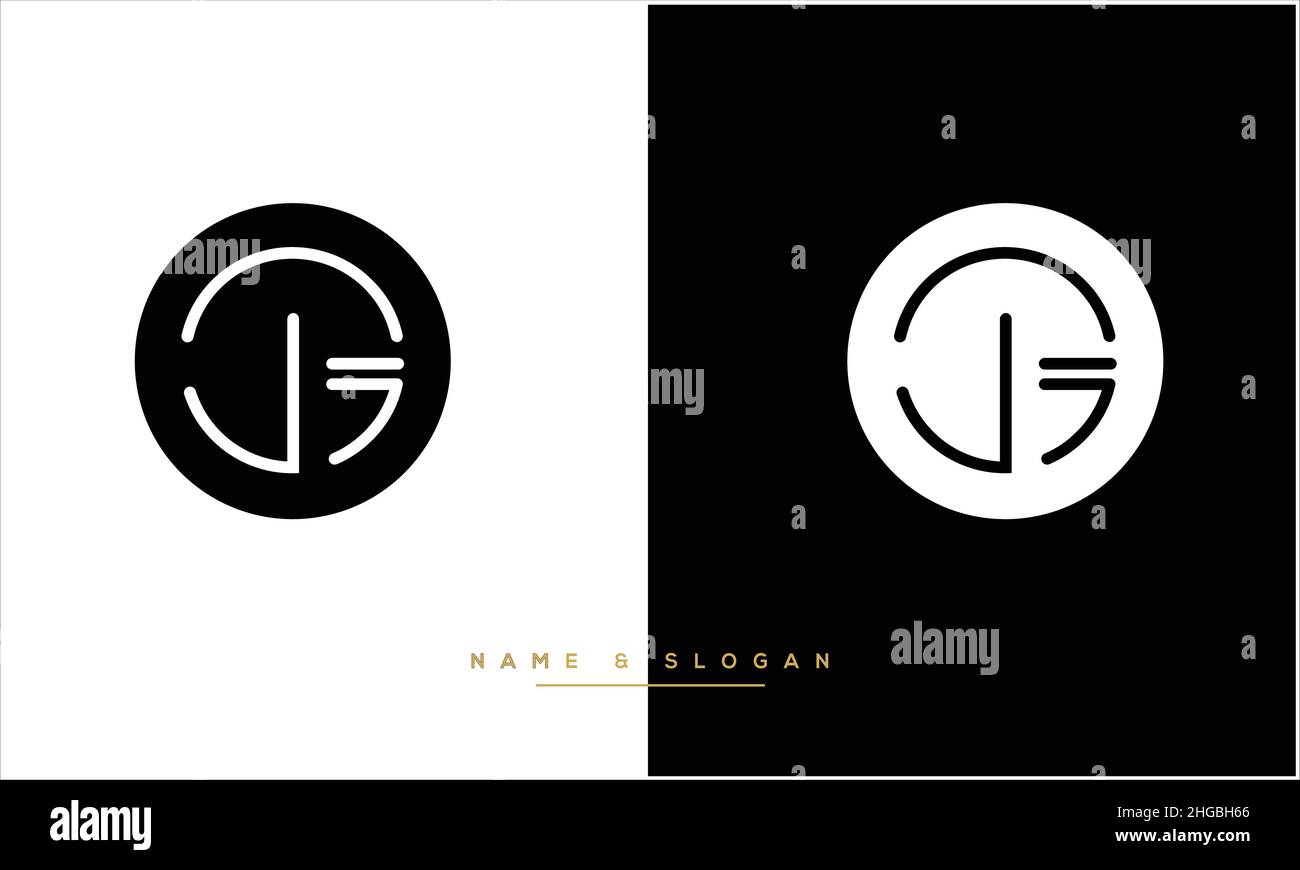 GJ, JG Abstract Letters Logo Monogram Stock Vector Image & Art - Alamy