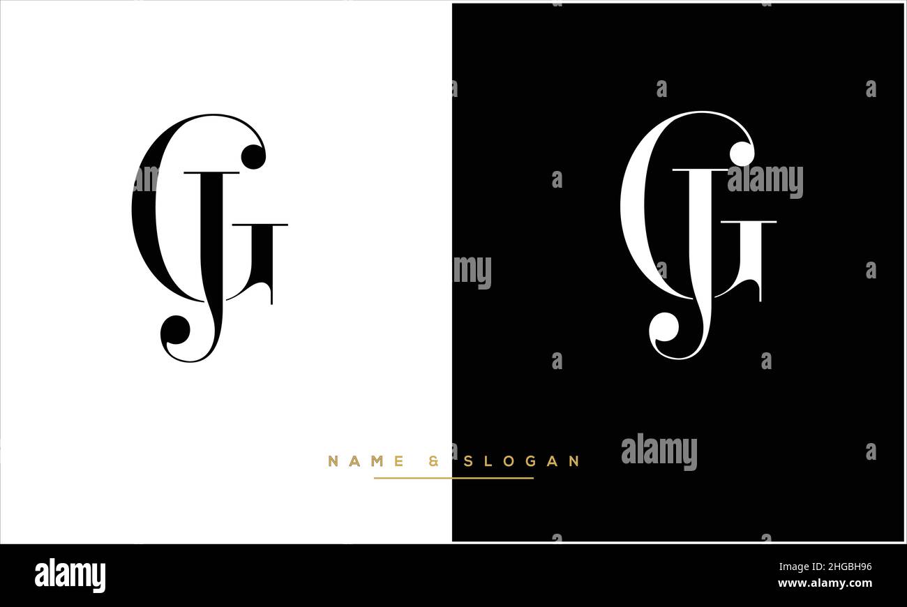 Jg real estate monogram hi-res stock photography and images - Alamy