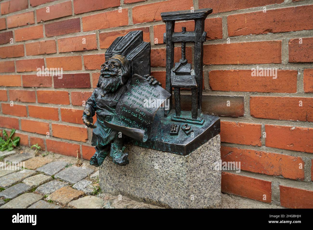 WROCLAW, POLAND - OCTOBER 14, 2021: One of the Wroclaw dwarves. Since ...