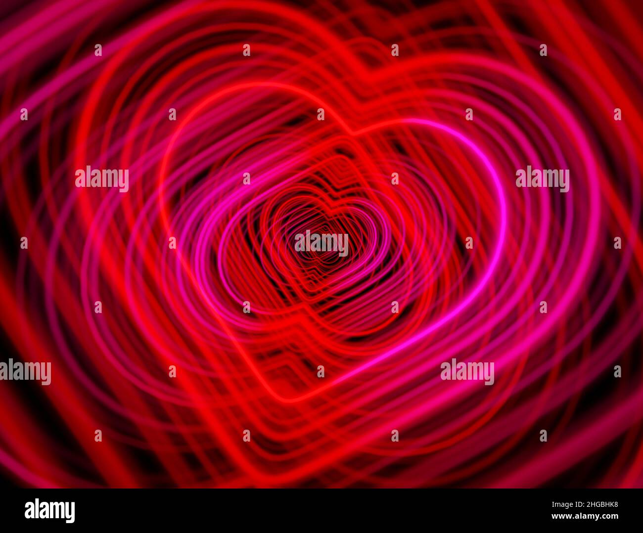 Abstract lines heart background. 3D illustration Stock Photo - Alamy