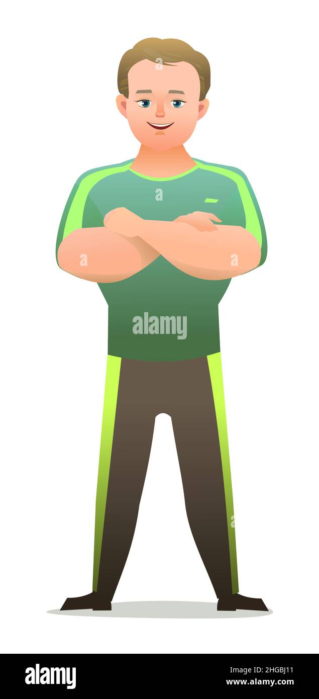 Little boy in tracksuit. Guy got ready for sports activities. Cheerful ...