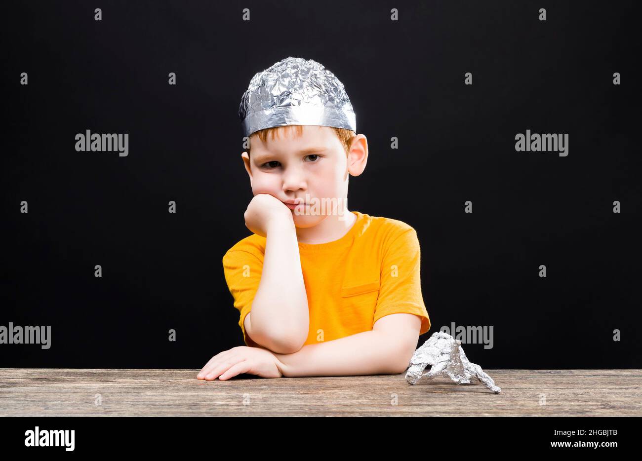 Portrait happy boy foil hi-res stock photography and images - Alamy