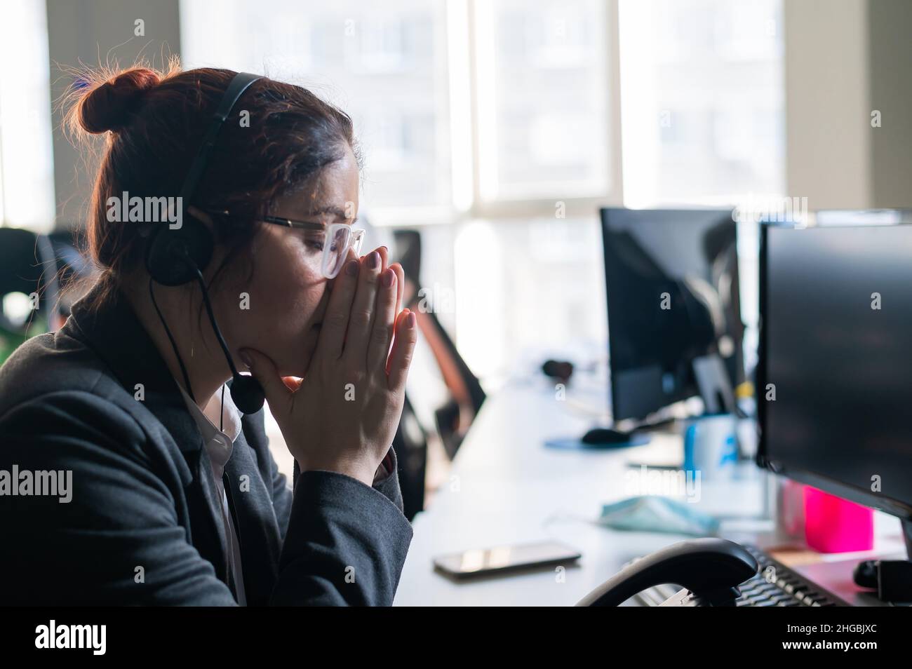 Female employee anxiety hi-res stock photography and images - Alamy