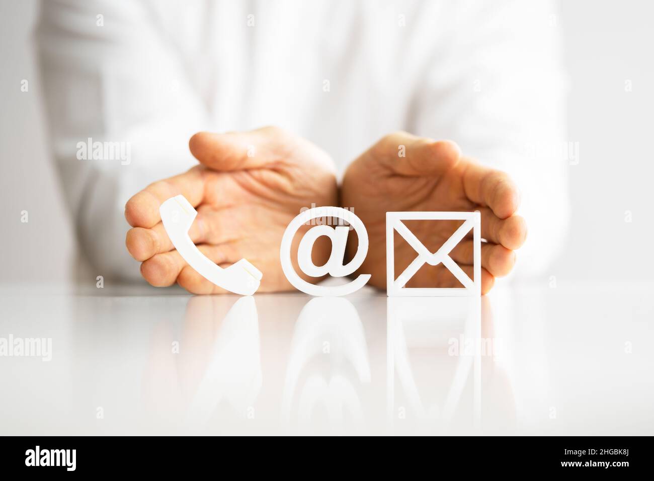 Contact Us Panoramic Banner Background. Call Phone Stock Photo - Alamy