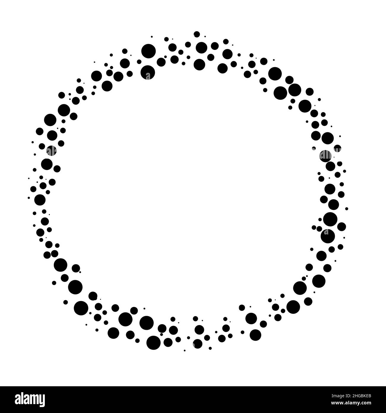 Round frame for text monochrome. Vector illustration of a text box made ...