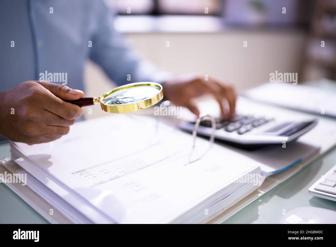 Tax papers with magnifying glass hi-res stock photography and images ...