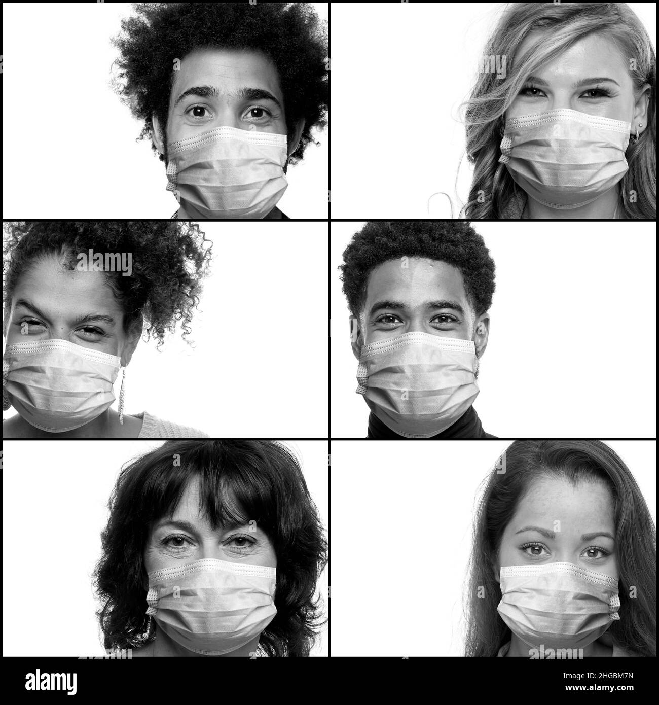 Beautiful people wearing a mouth mask Stock Photo - Alamy