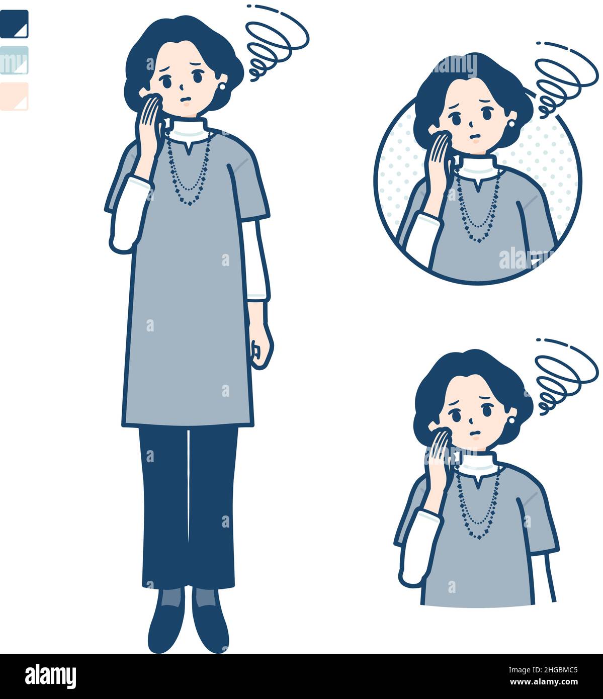 Middle aged woman housewife in Stock Vector Images - Alamy