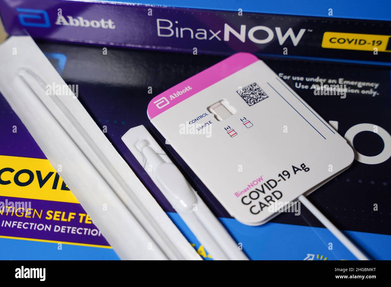 January 19 2022: BinaxNOW COVID-19 antigen self test kits from Abbott ...