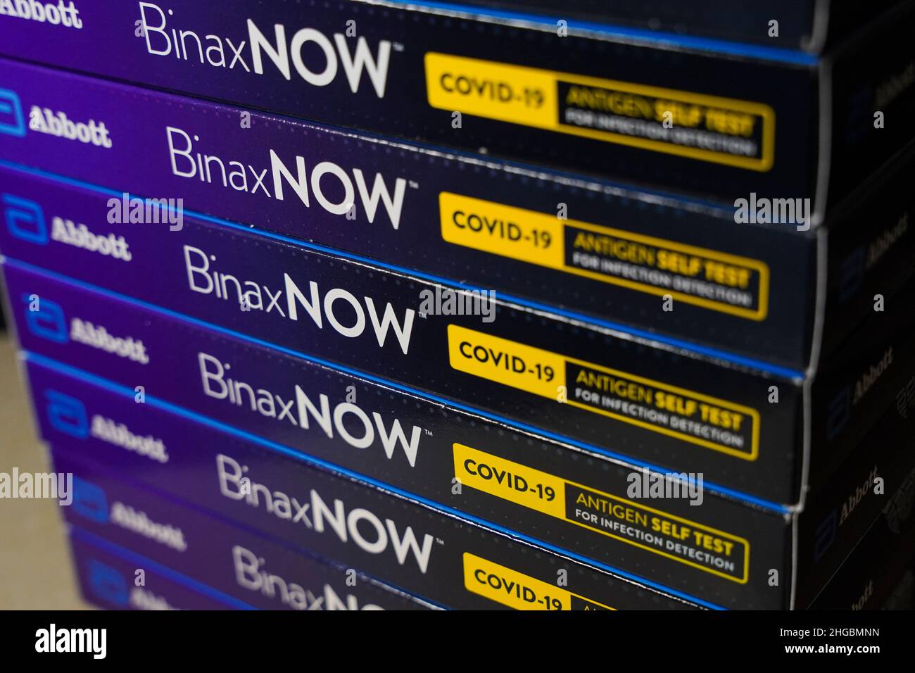 January 19 2022: BinaxNOW COVID-19 antigen self test kits from Abbott ...