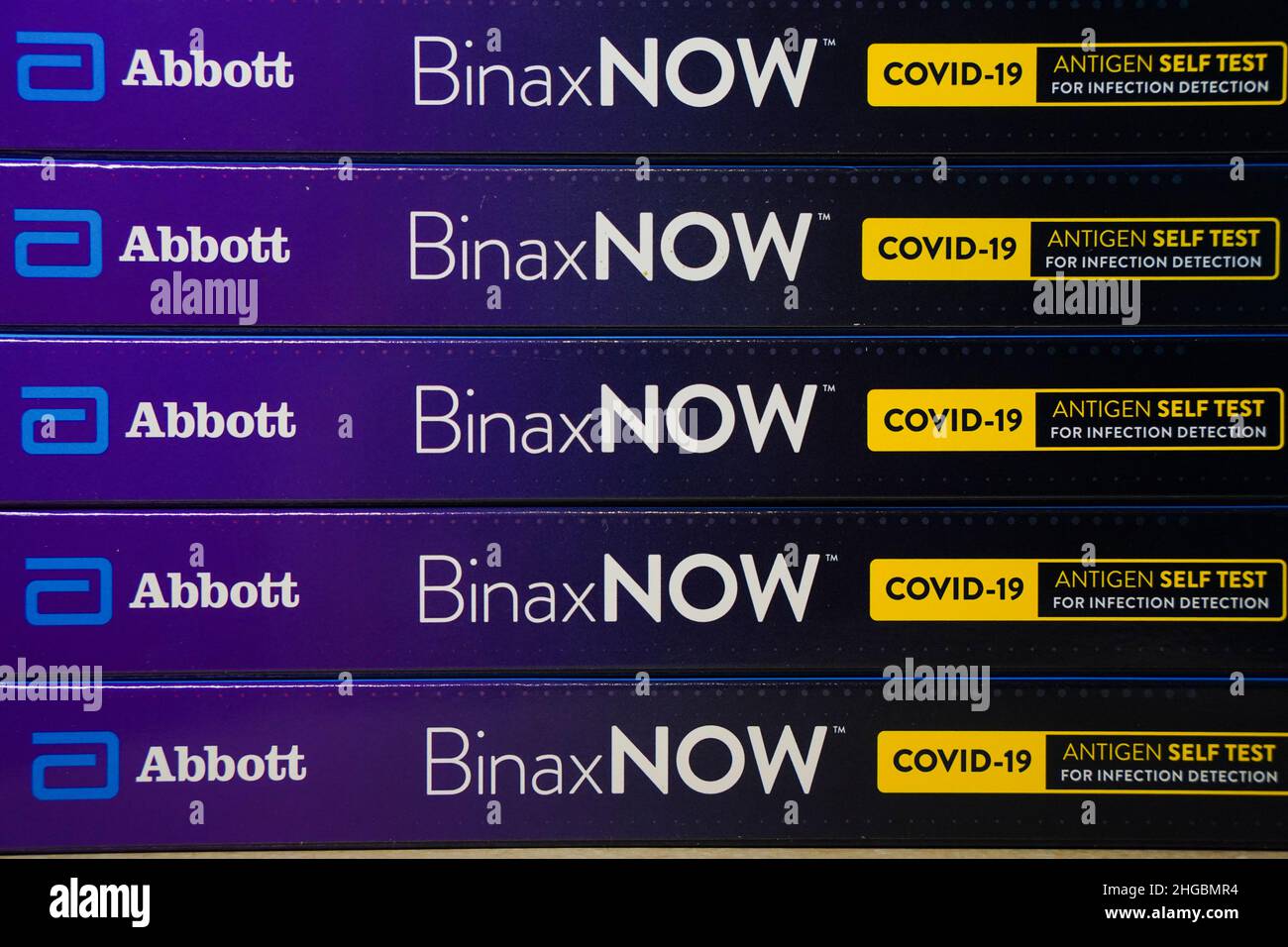 January 19 2022: BinaxNOW COVID-19 antigen self test kits from Abbott ...