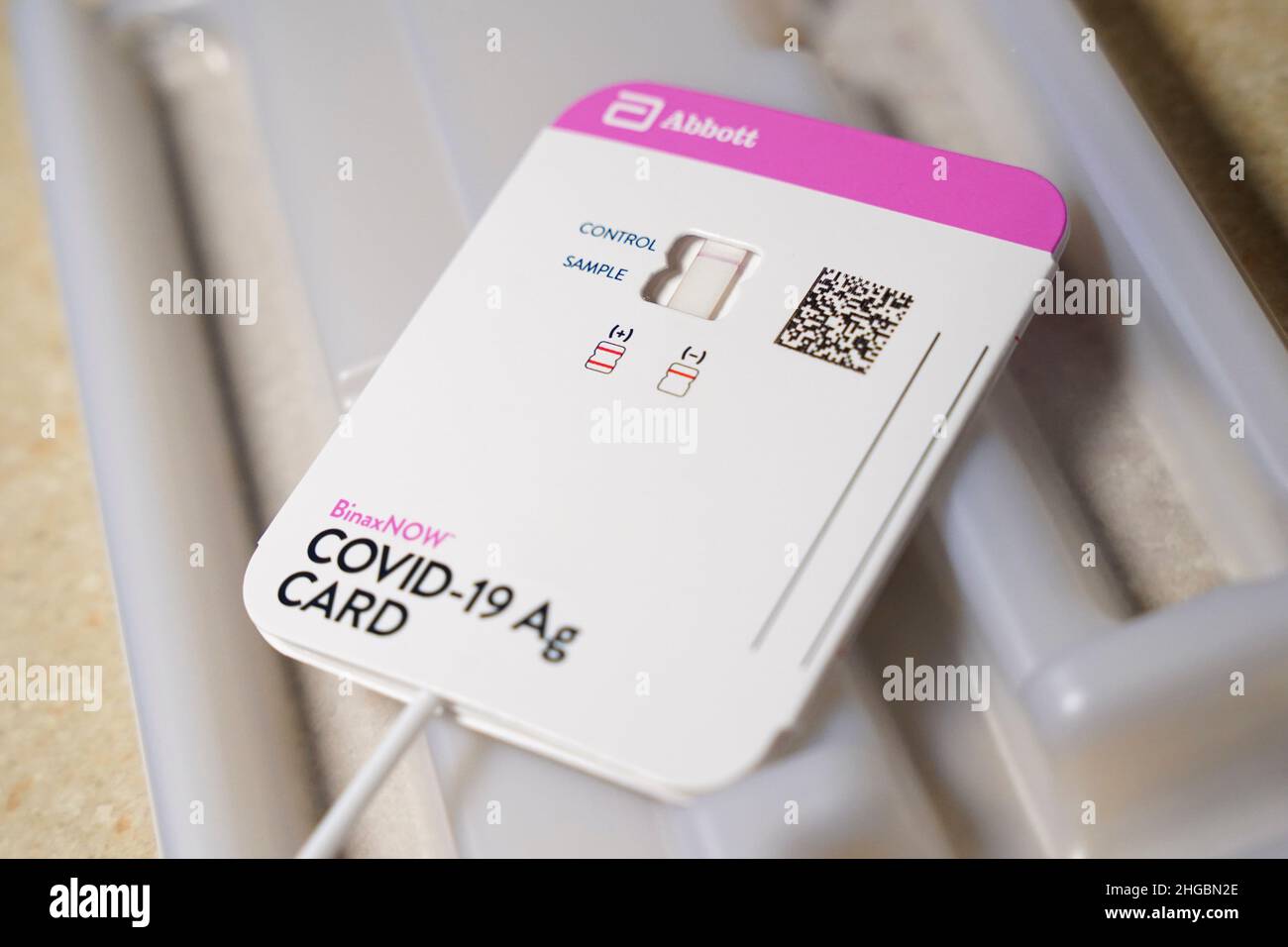 January 19 2022: BinaxNOW COVID-19 antigen self test kits from Abbott ...