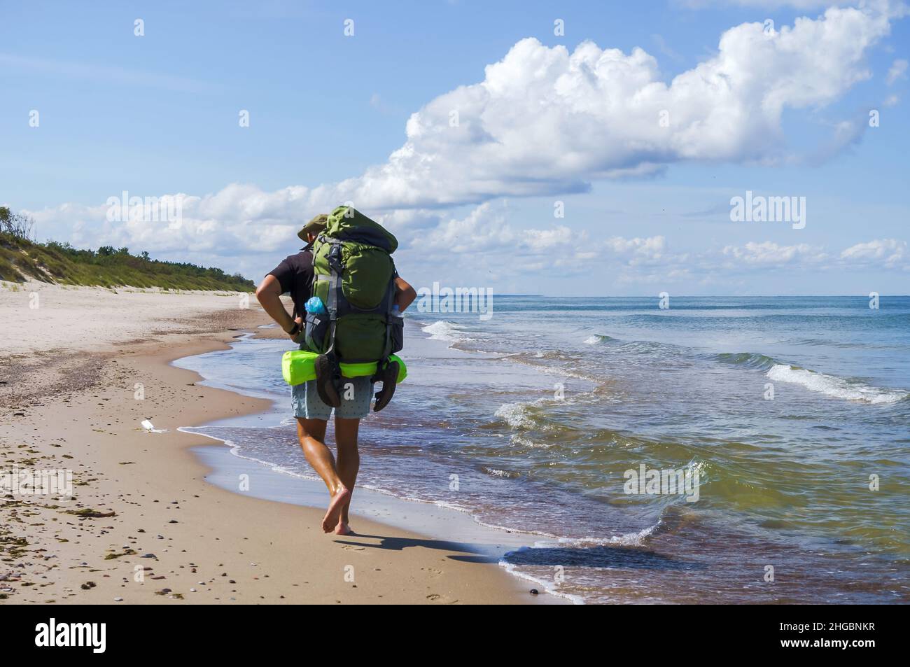 Kaliningrad region, Baltic sea, Russia, August 5, 2021. A hike along ...
