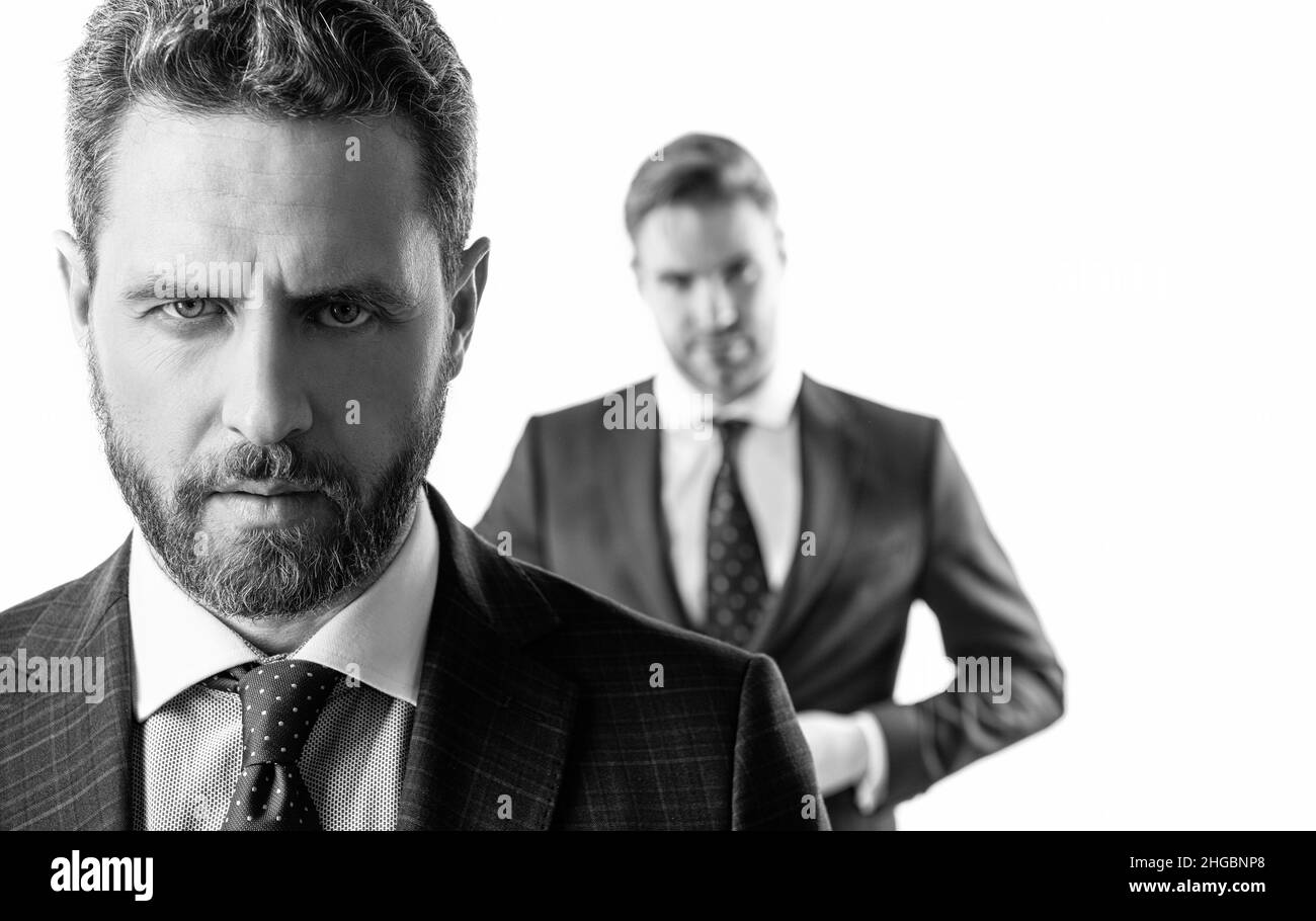 Serious male face. Serious businessman isolated on white. Professional ...