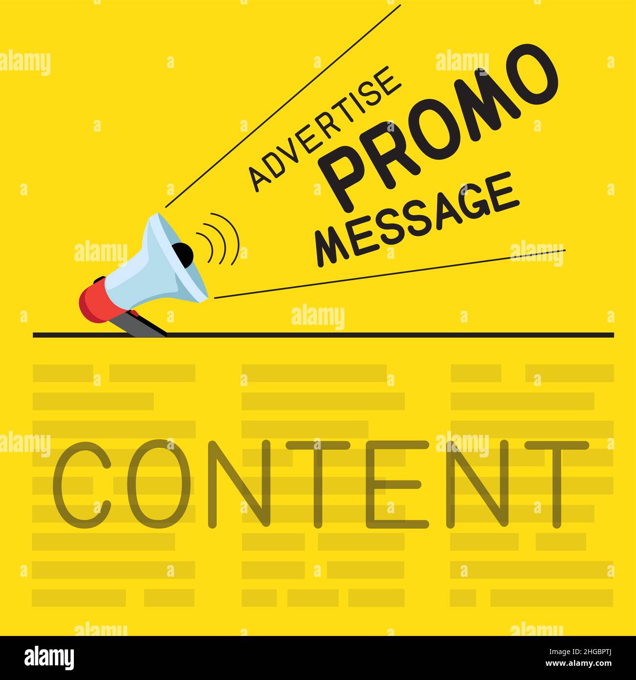 megaphone advertising promo messages template Stock Vector Image & Art ...