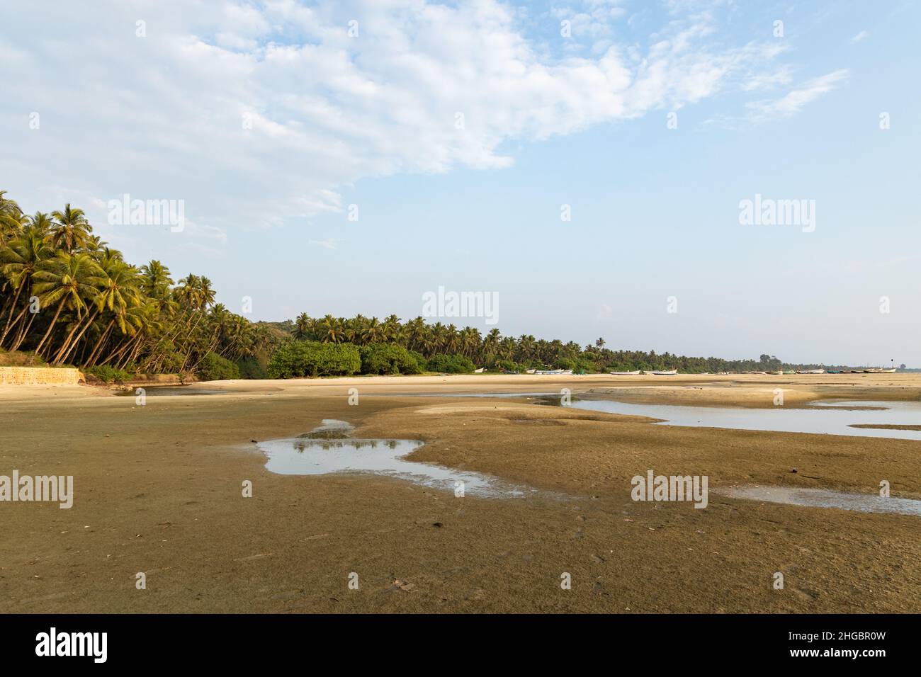 Goa beach wide angle view hi-res stock photography and images - Alamy