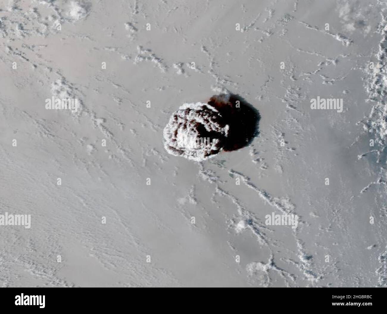The first puff of a massive mushroom cloud blasts volcanic ash from the ...