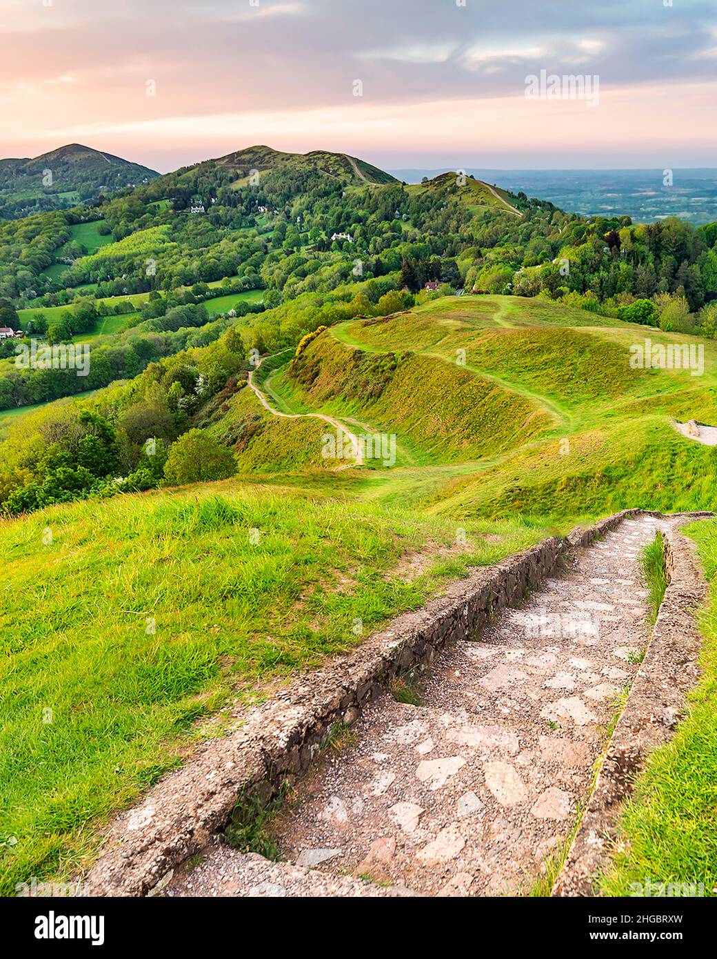 A stepped stone path and hill trails wind their way along the legnth of ...