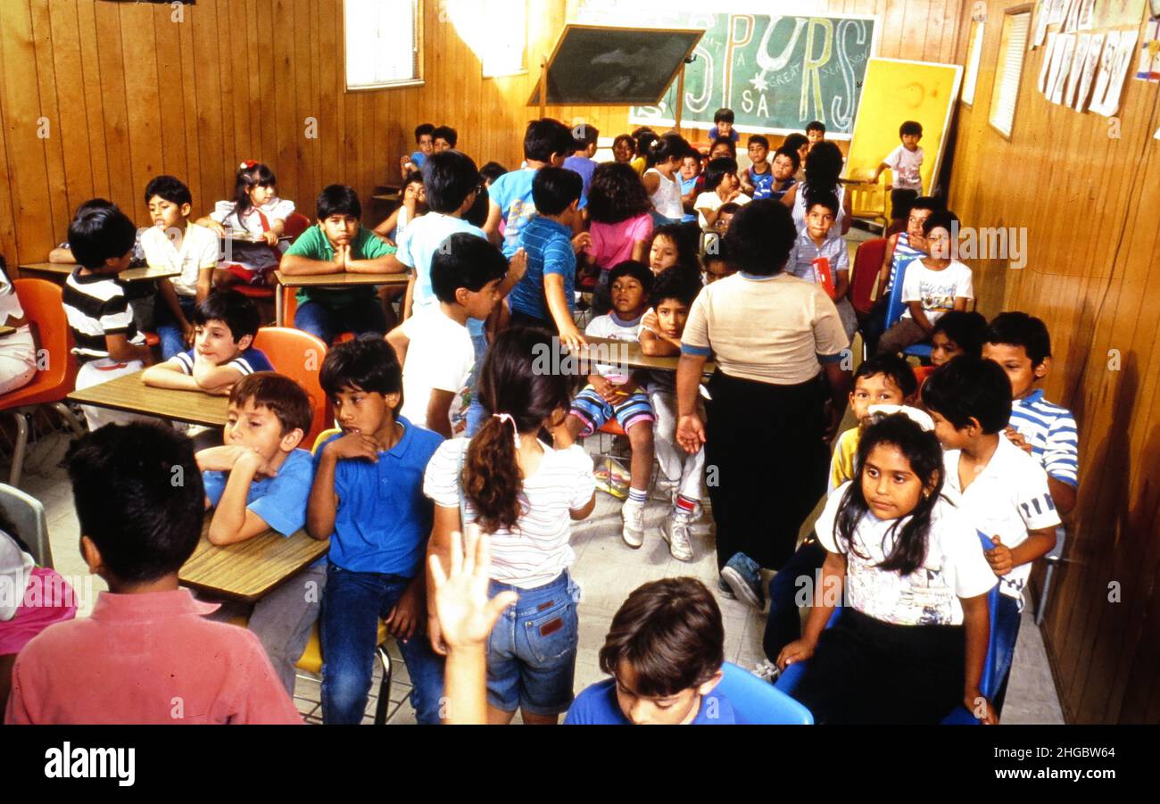 San Antonio, Texas 1990 Illustration of Texas school funding crisis a ...