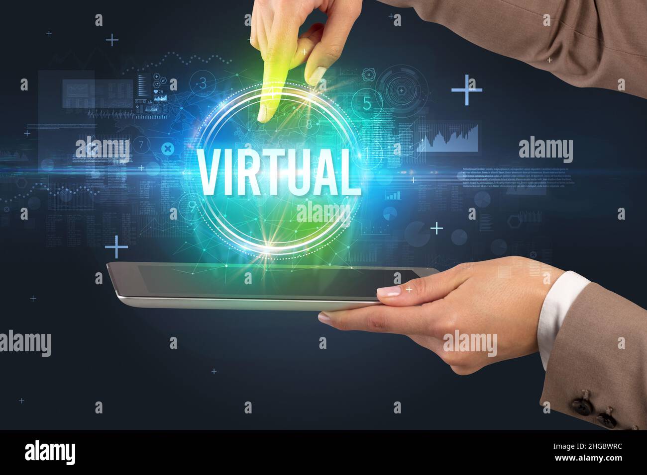 Close-up of a touchscreen, new tech concept Stock Photo - Alamy