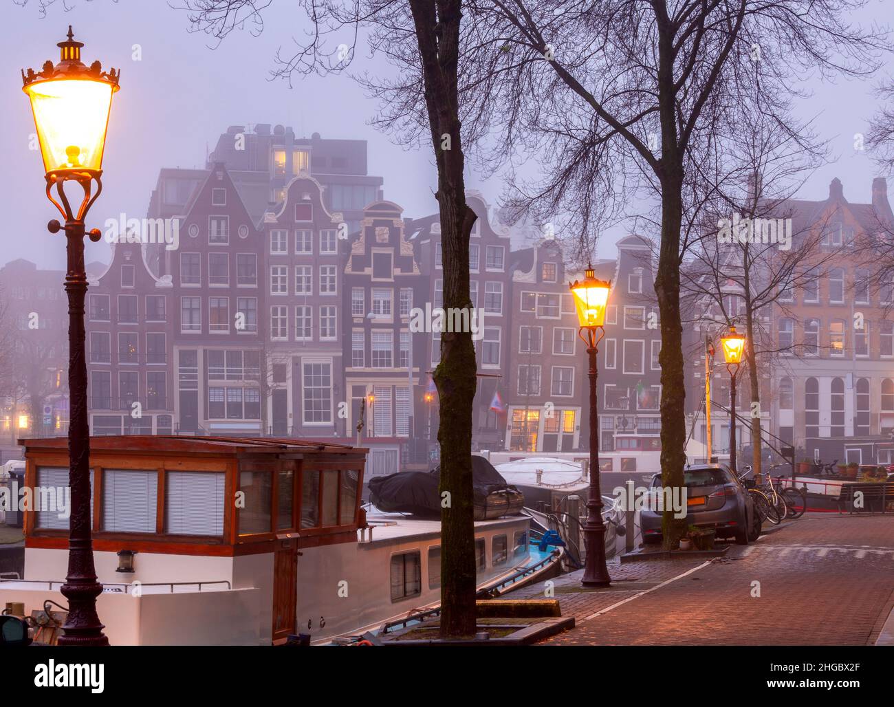 Picturesque view of the city embankment and the facades of medieval ...