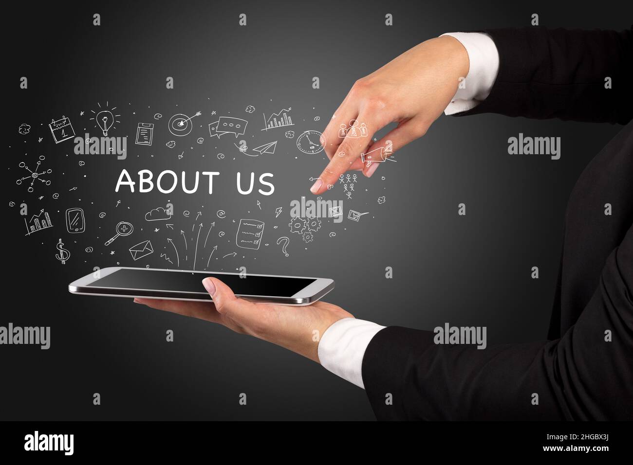 Close-up of a touchscreen, social media concept Stock Photo - Alamy
