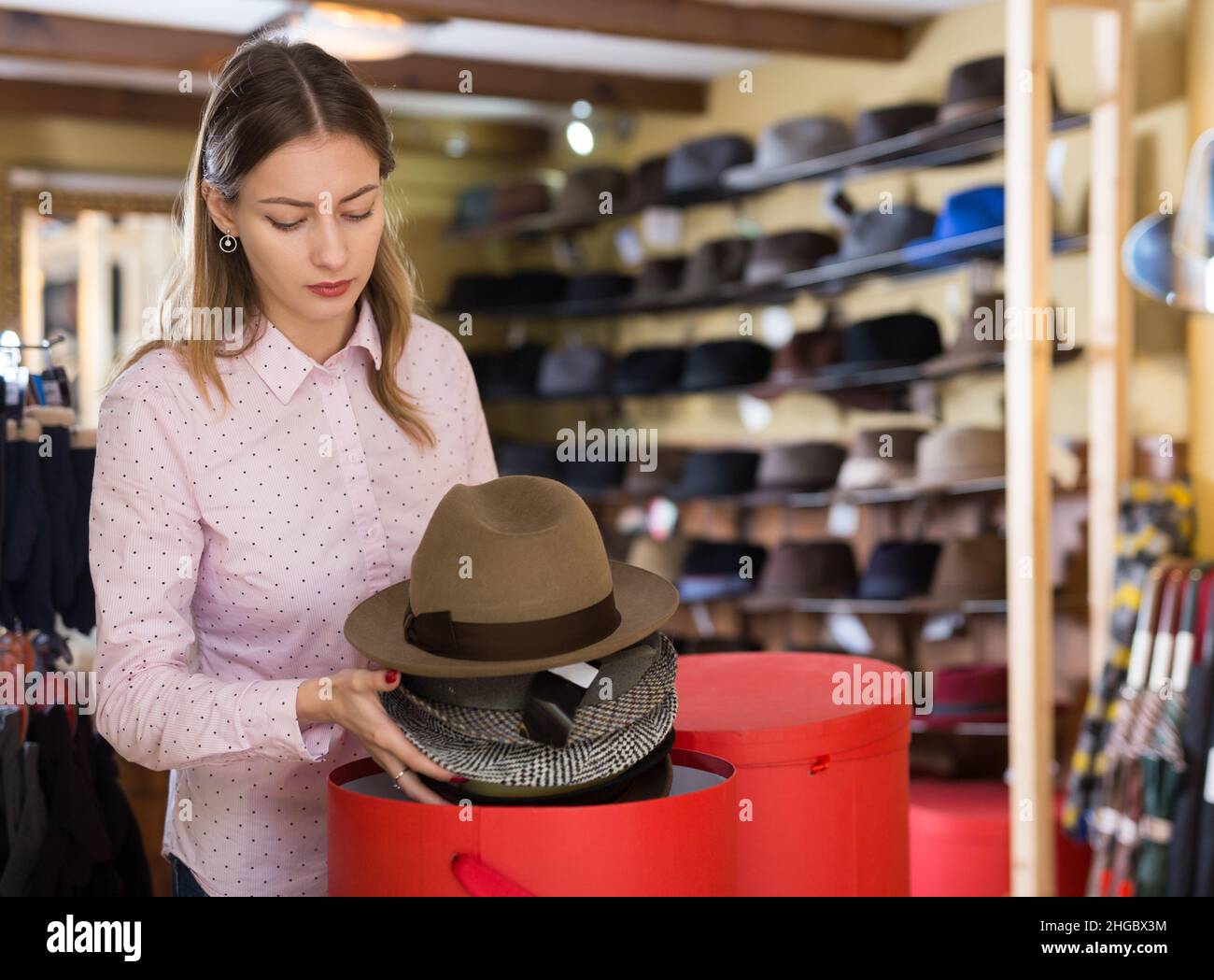 Hats showroom hi-res stock photography and images - Alamy