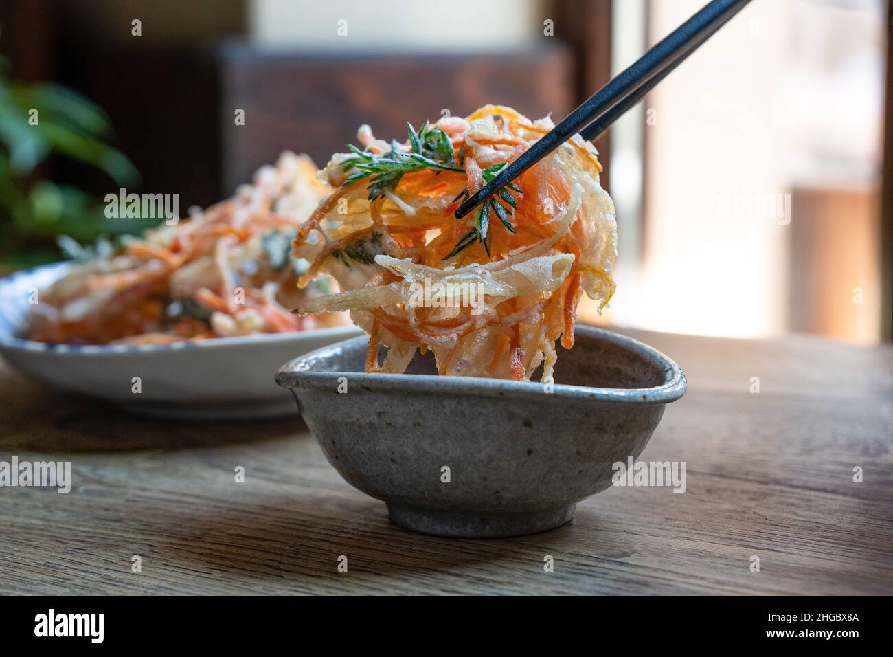Tempura deep fried vegetables Stock Photo - Alamy
