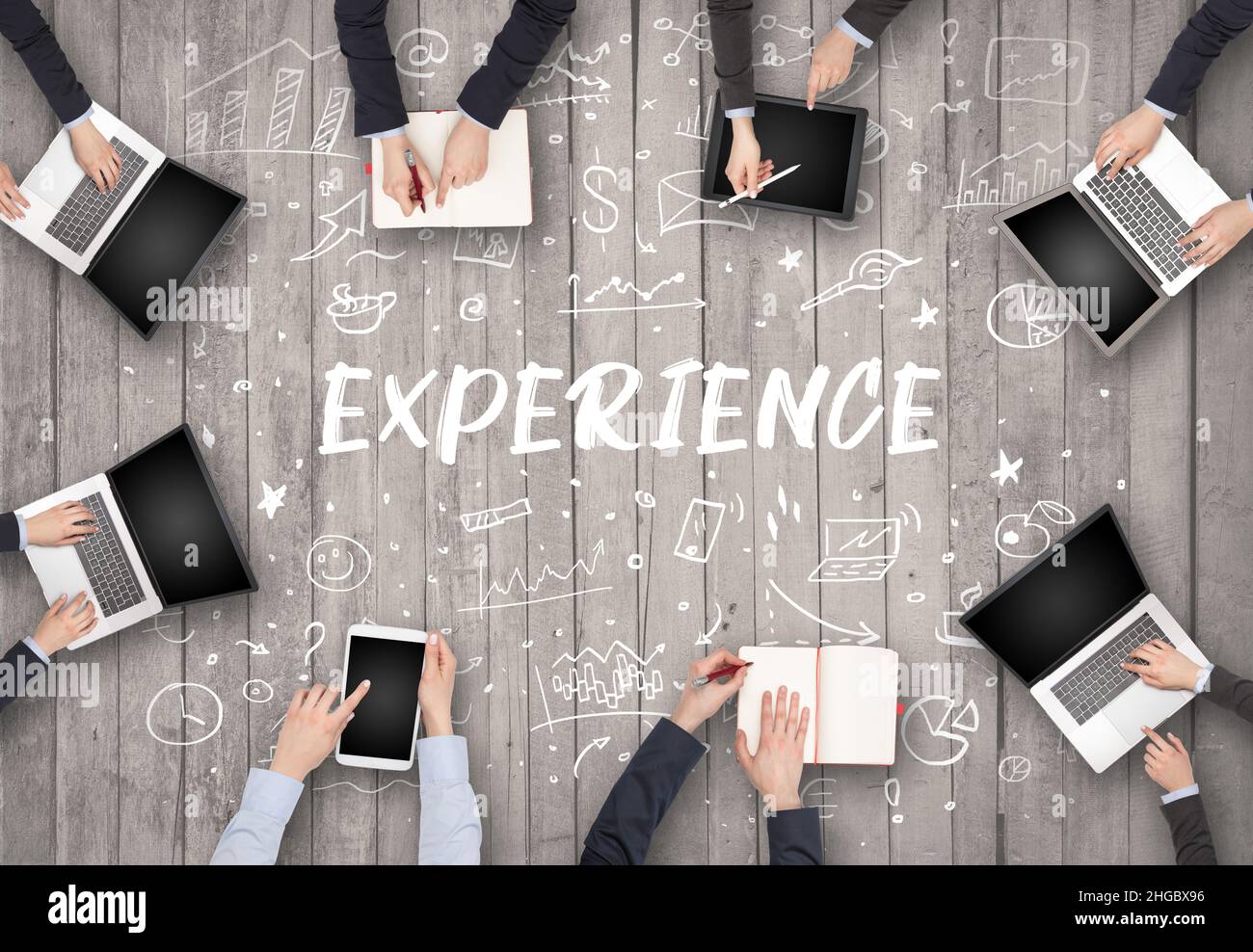 Group of business people working in office Stock Photo - Alamy