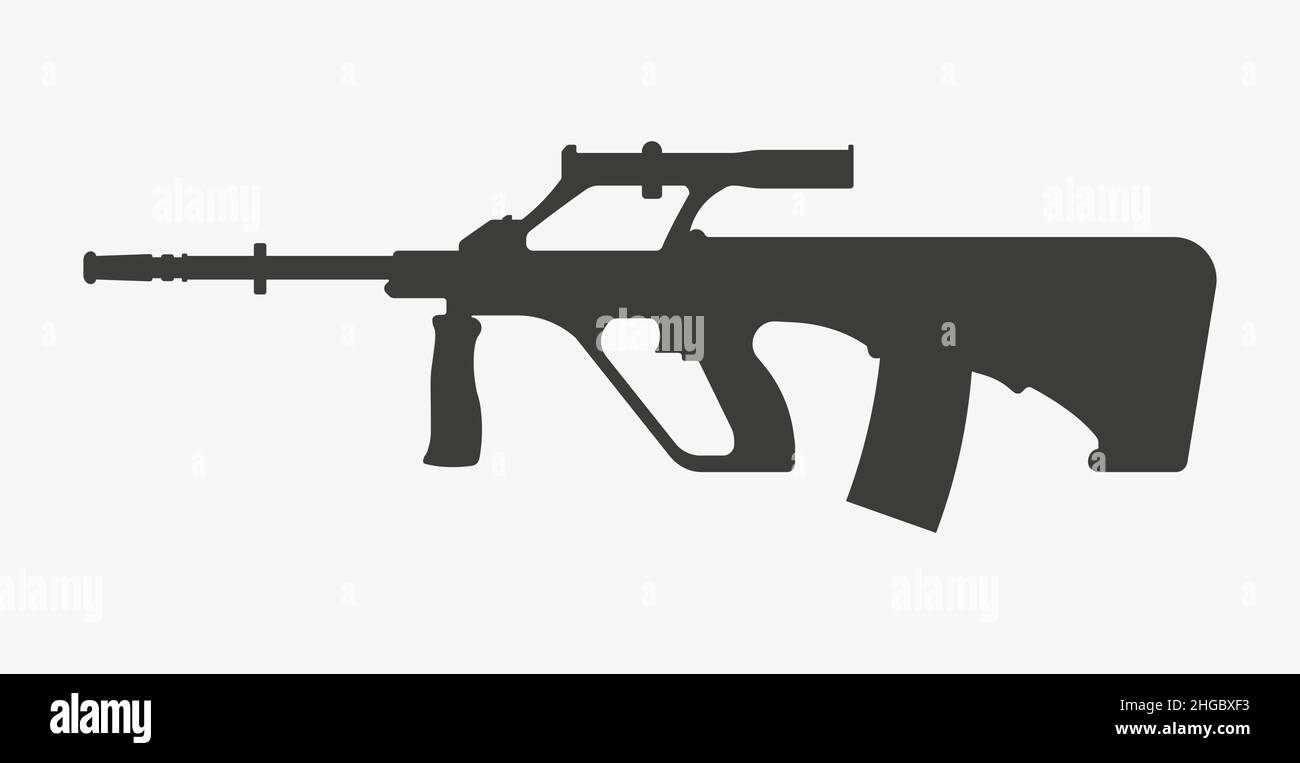 Austrian army assault rifle black vector icon Stock Vector Image & Art ...