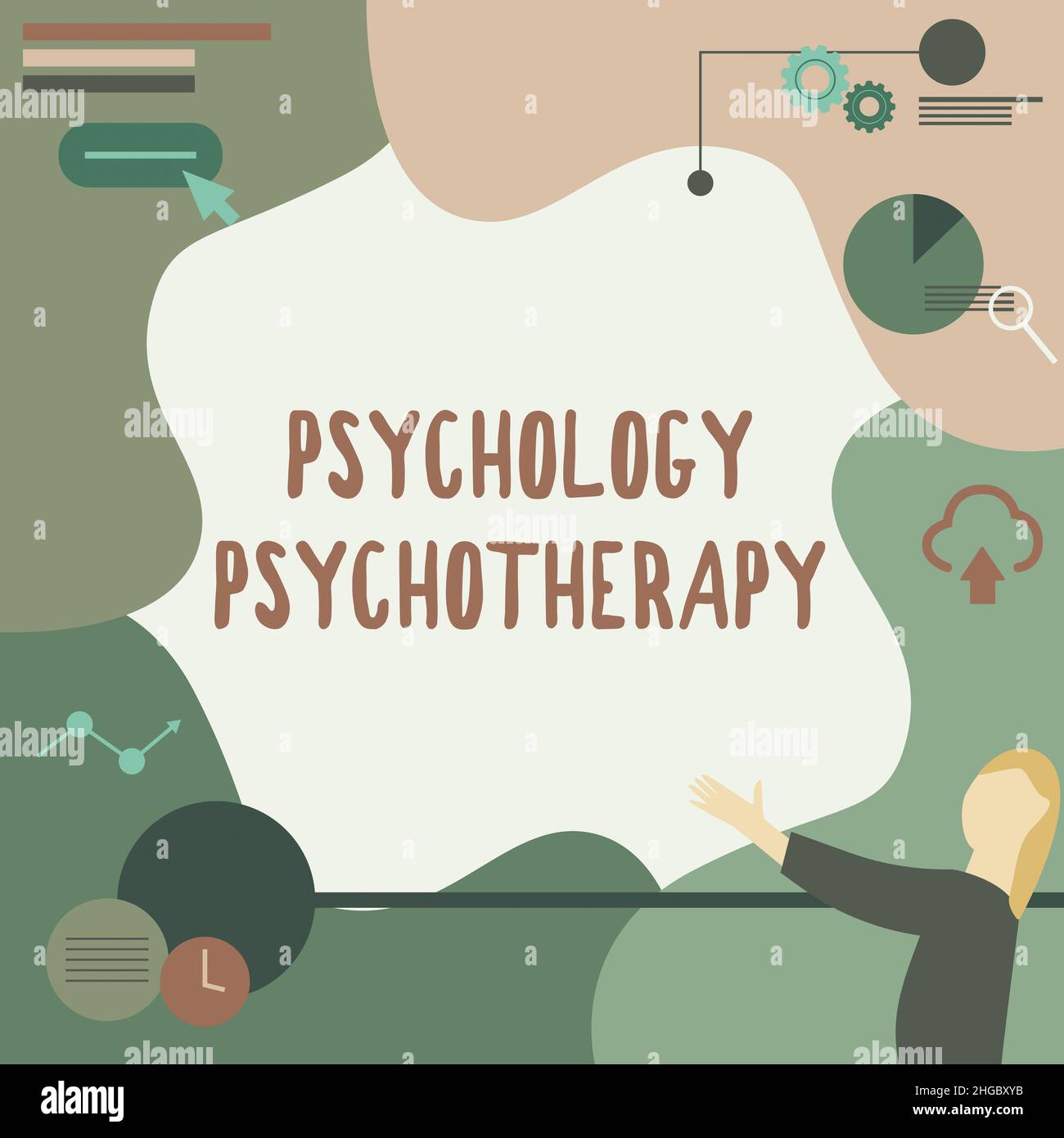 Hand writing sign Psychology Psychotherapy. Business idea use of a ...