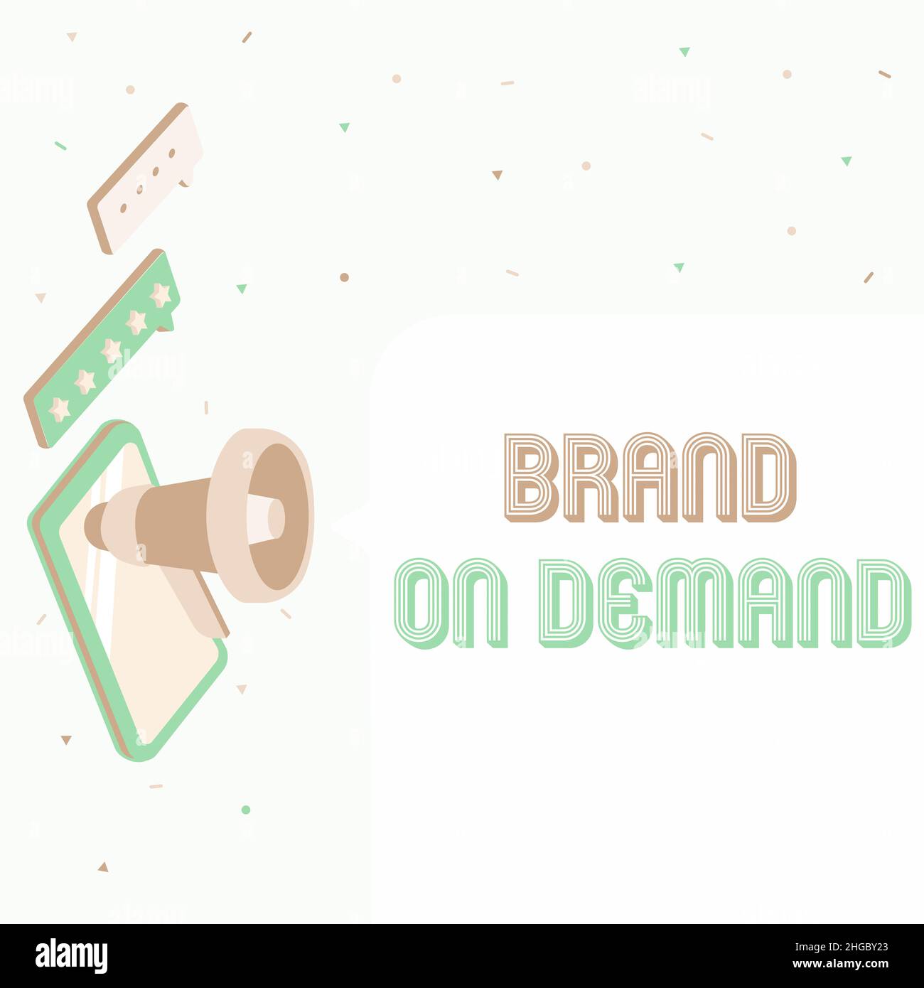 Sign displaying Brand On Demand. Concept meaning Products or services ...