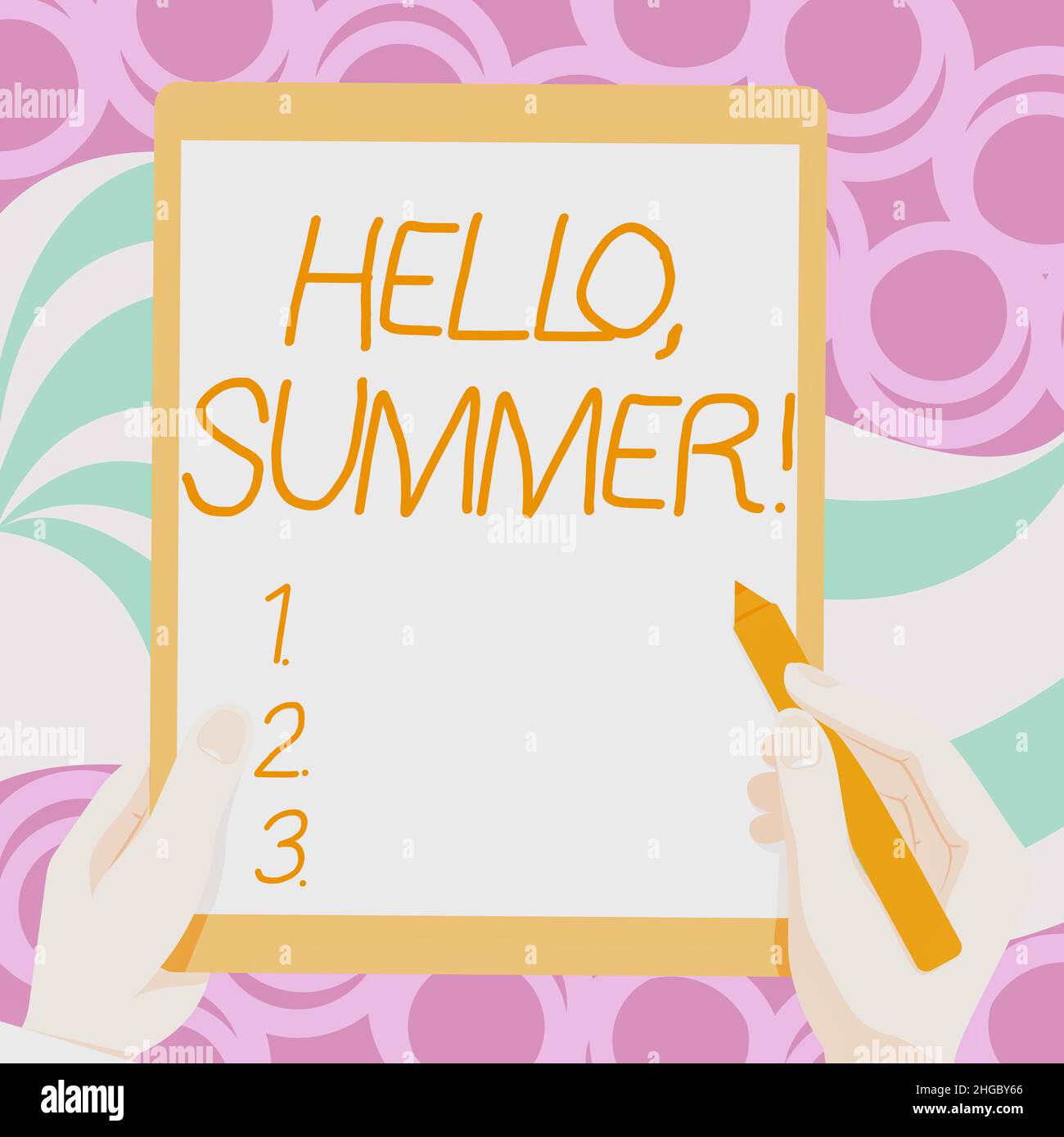 Inspiration showing sign Hello, Summer. Business showcase greeting used ...