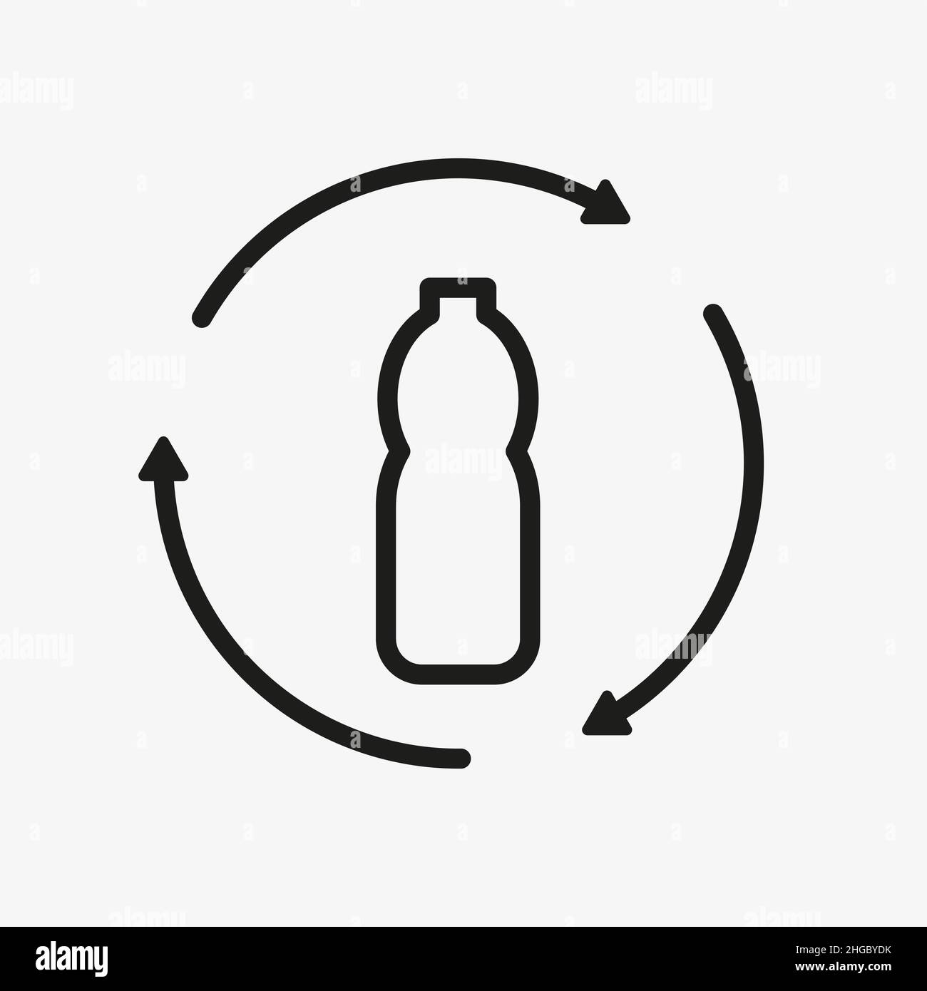 Recycle plastic bottle vector icon. Ecology symbol Stock Vector Image ...