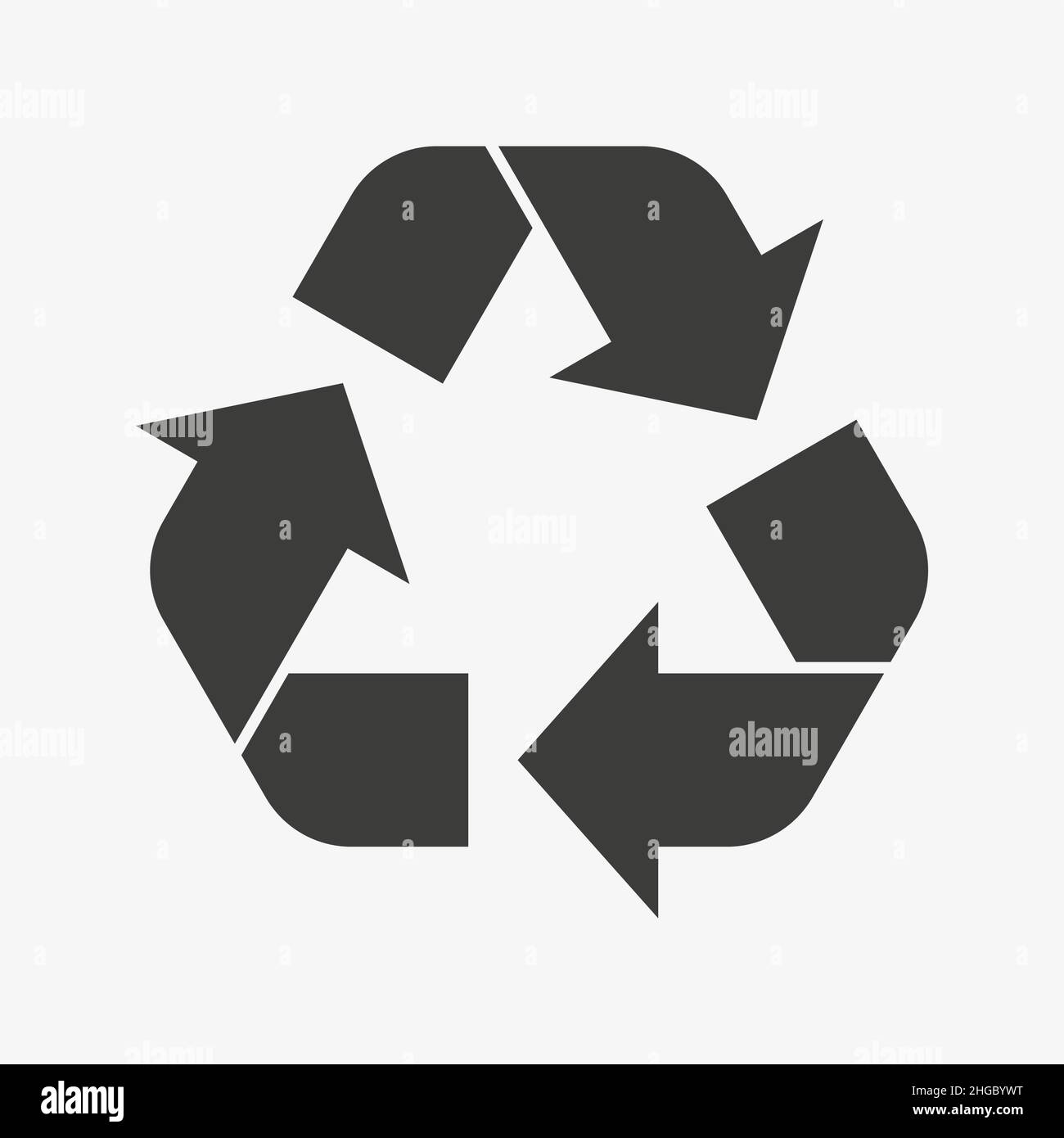 Recycle black icon vector. Eco recycling sign Stock Vector Image & Art ...