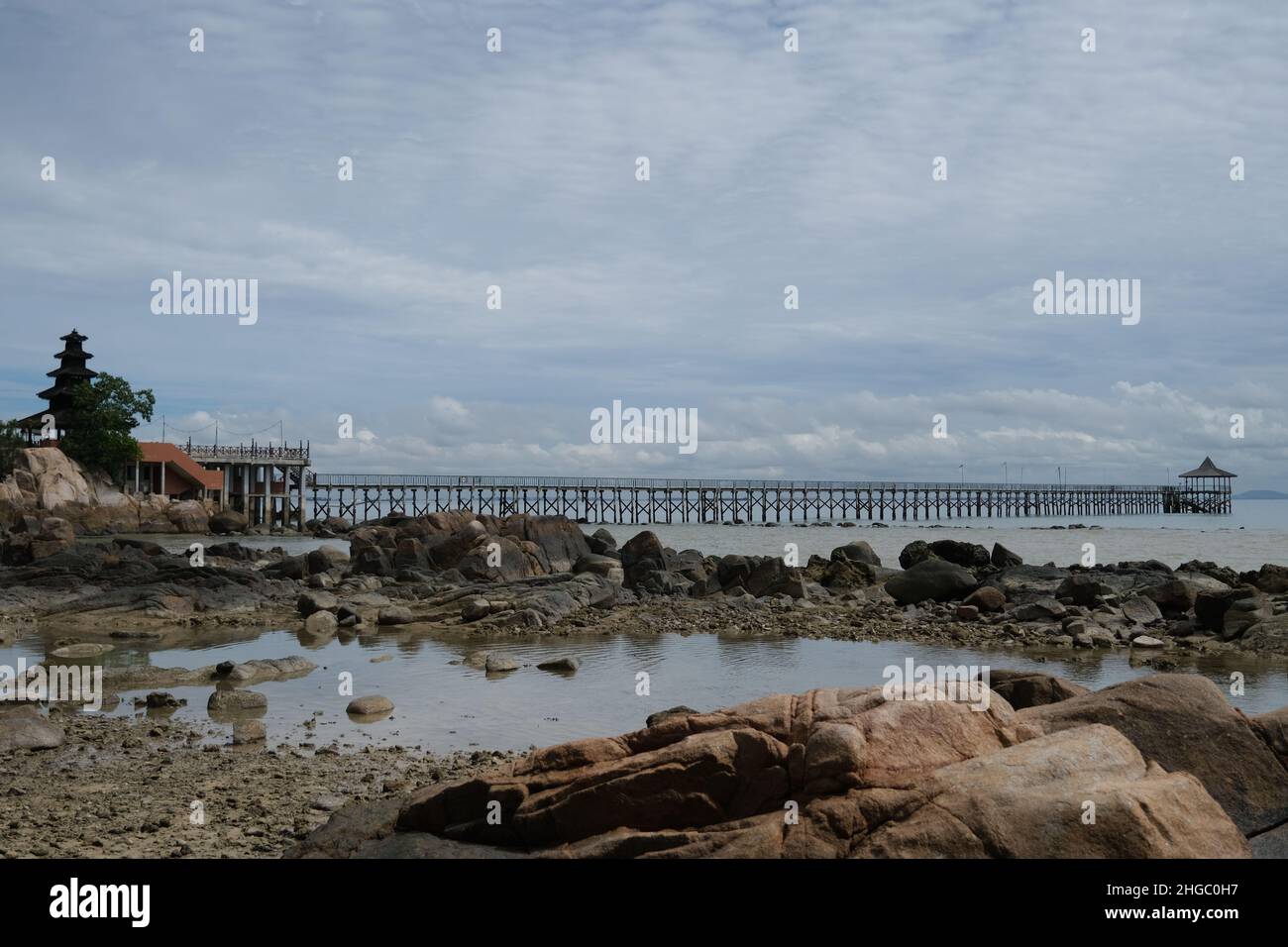 Indonesia Batam - Jetty at Turi Beach Resort Stock Photo - Alamy