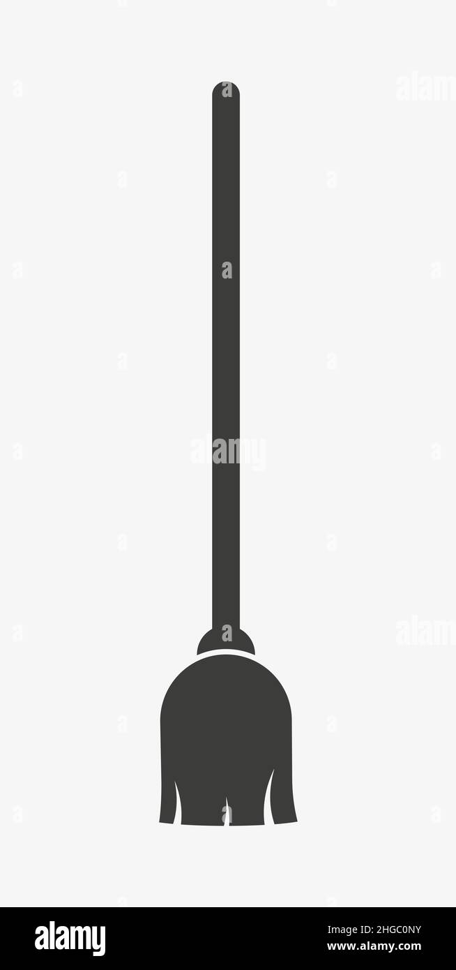 Broom vector icon isolated on white background Stock Vector Image & Art ...