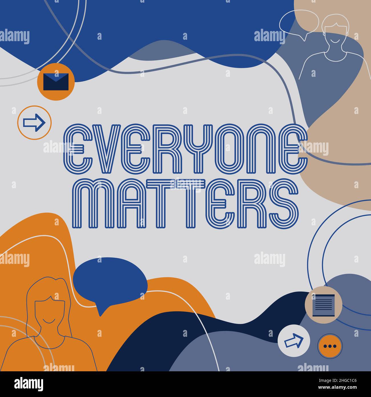 Writing displaying text Everyone Matters. Business concept listen to ...