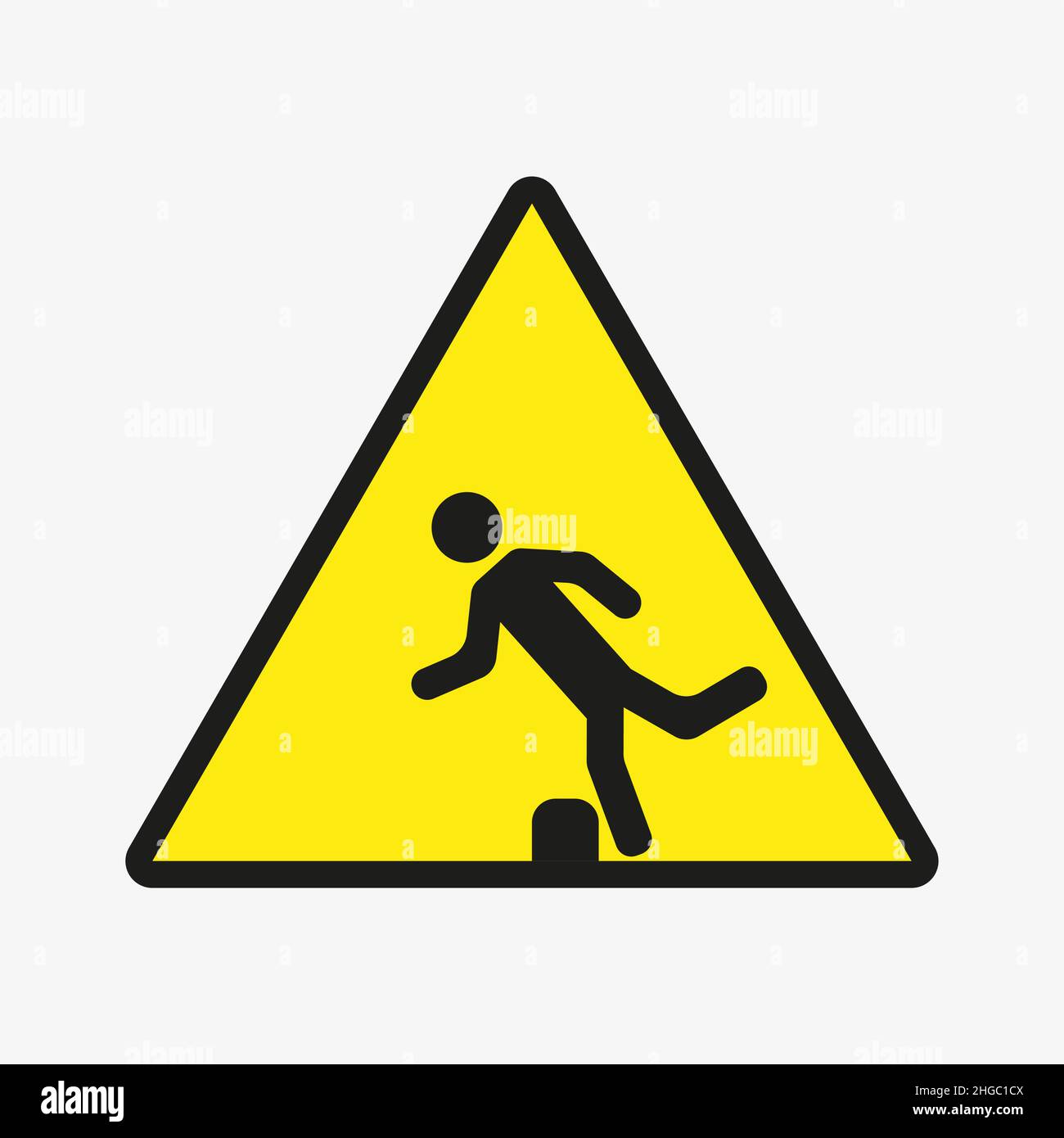 Tripping hazard caution sign hi-res stock photography and images - Alamy