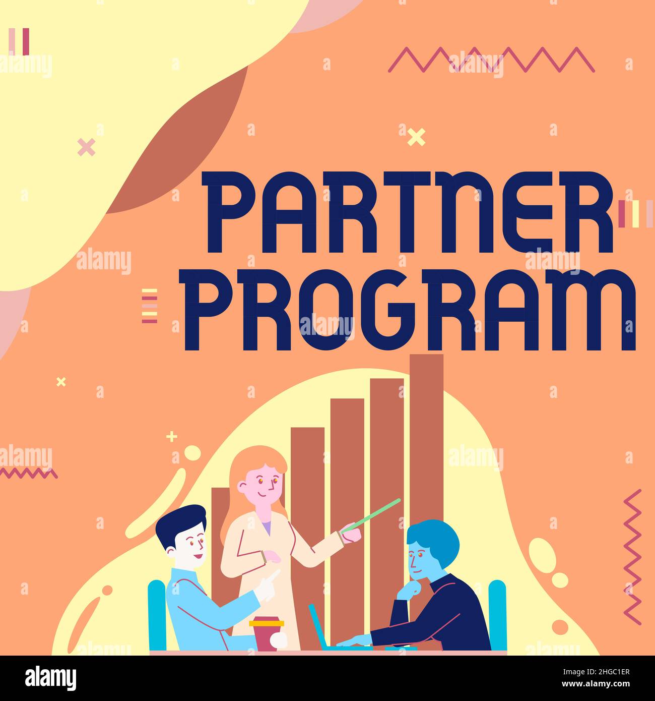 Sign displaying Partner Program. Word for business strategy vendors use ...