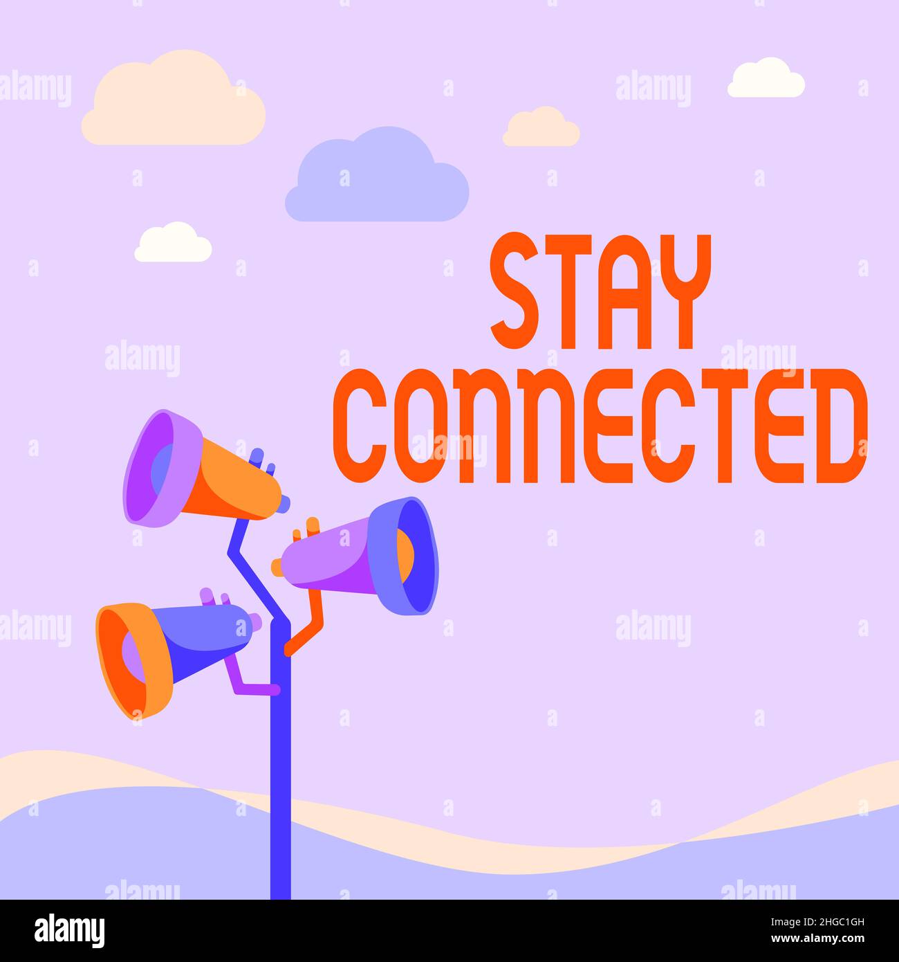 Text caption presenting Stay Connected. Word for to remain having ...