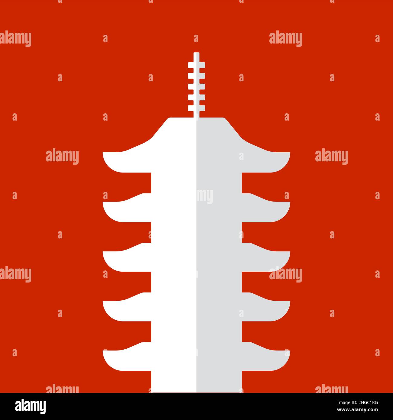 Asian pagoda tower on Stock Vector Images - Alamy