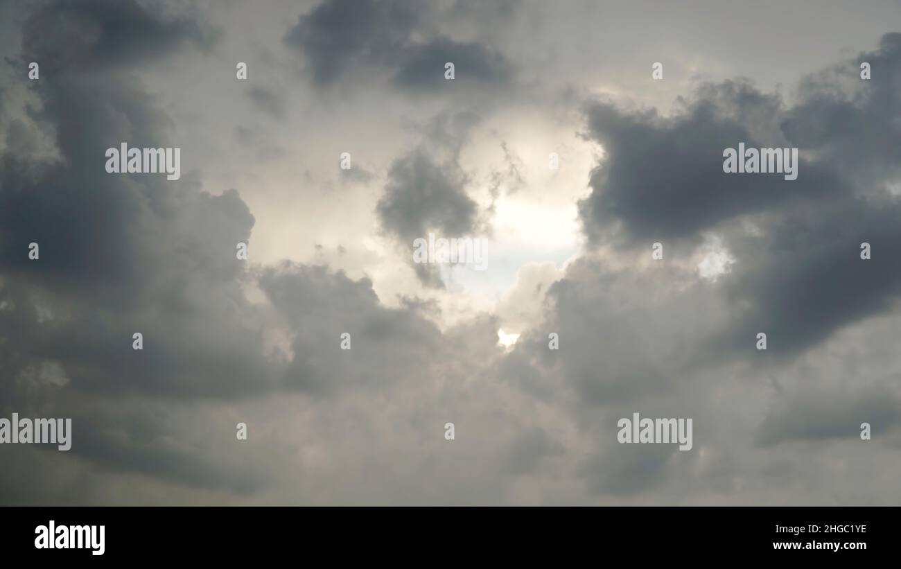 Background of dark clouds before a thunder-storm. Clip. Clouds and ...