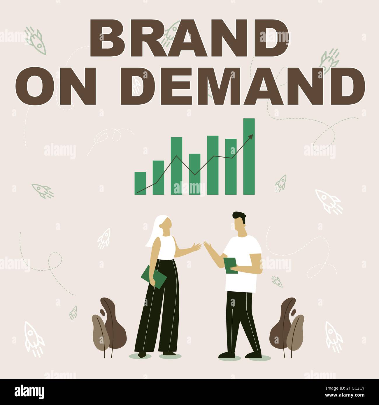 Sign displaying Brand On Demand. Conceptual photo Products or services ...