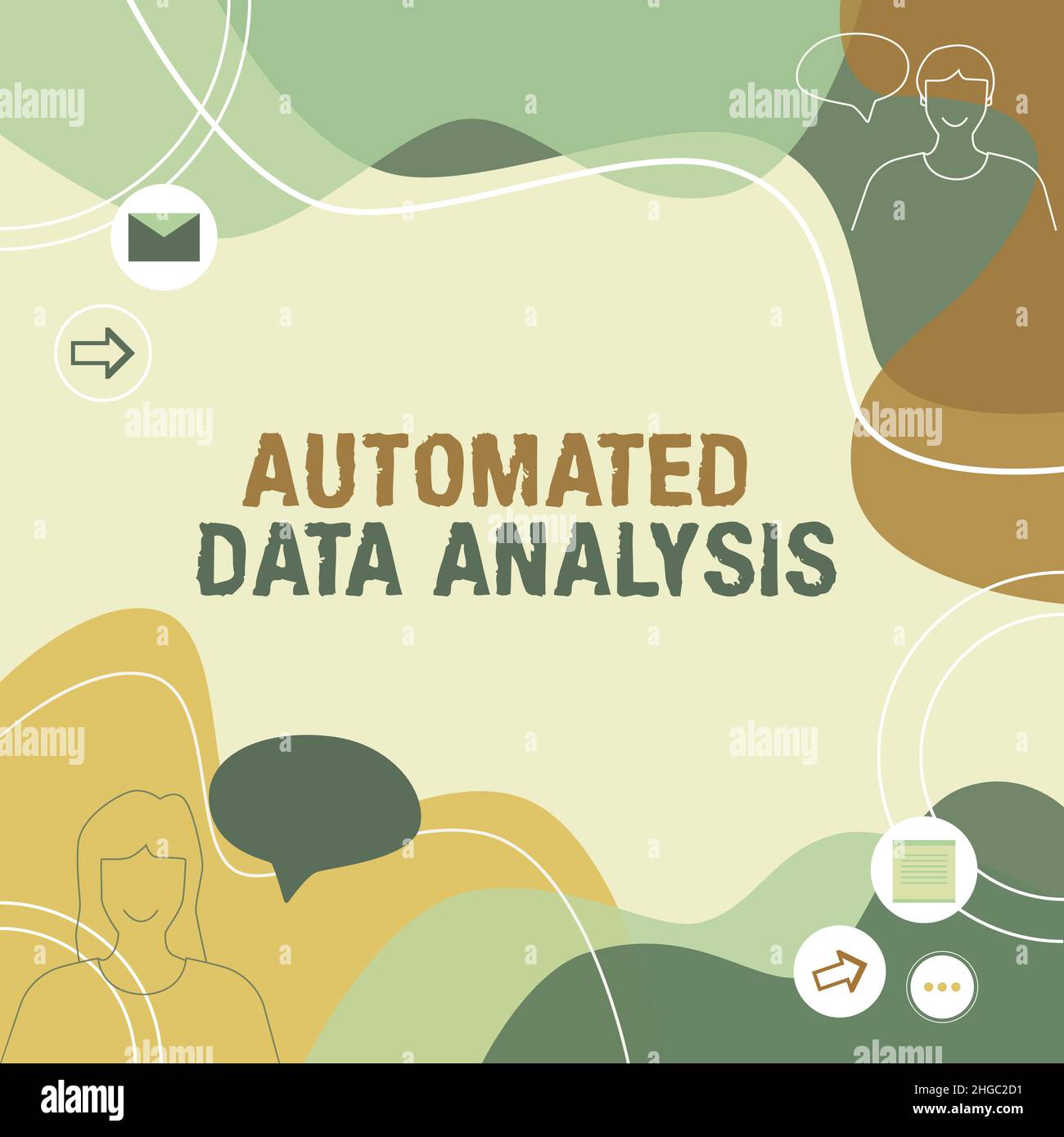 Conceptual display Automated Data Analysis. Business concept Artificial ...